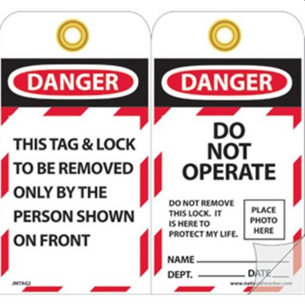 Jumbo Self-Laminating Lockout Tags - 5 / Pkg. – NationalSafetyStore